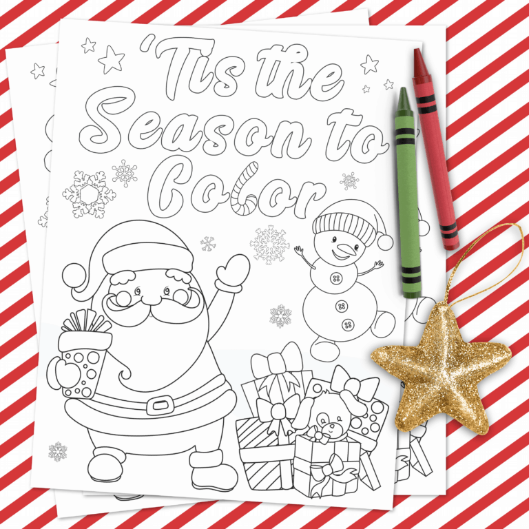 Printable Christmas Coloring Pages - Peace Love Christmas