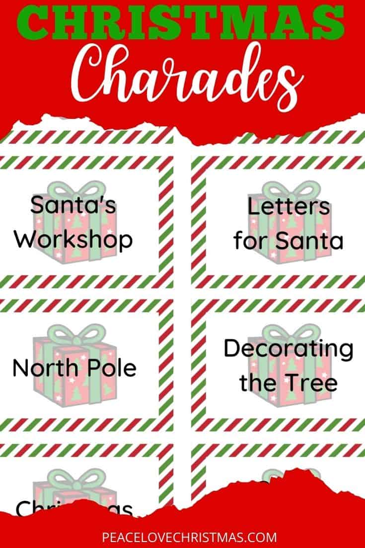Printable Christmas Charades for Family Fun