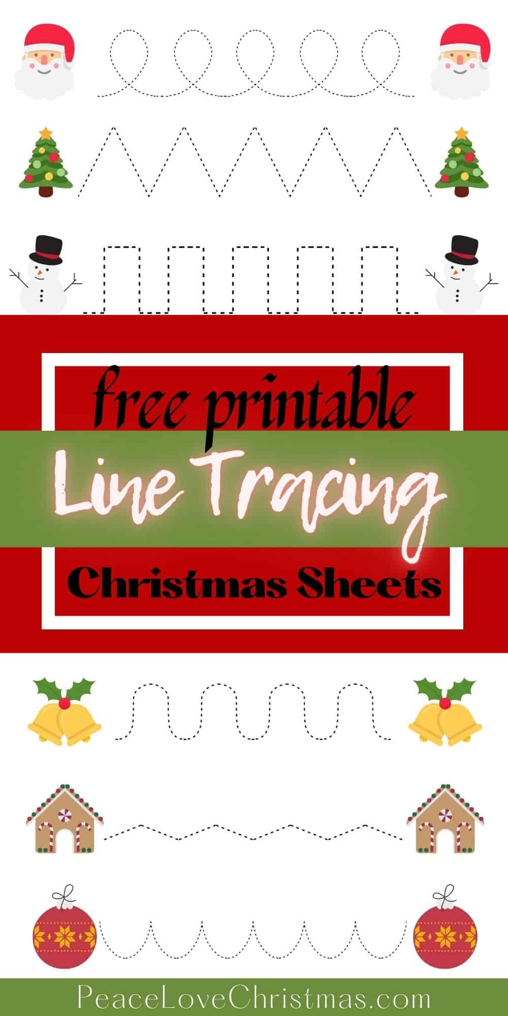 Free Christmas Line Tracing Activity Printables