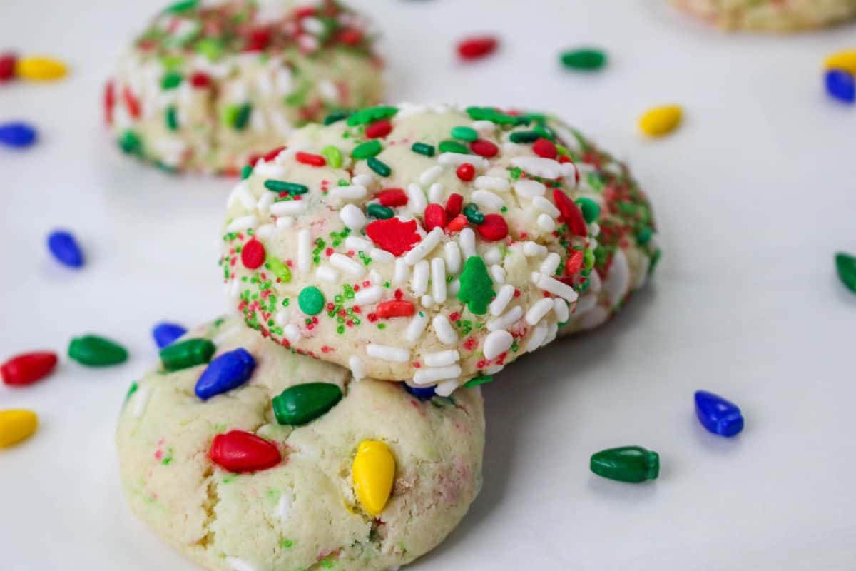 Easy Christmas Cake Mix Cookies - Peace Love Christmas