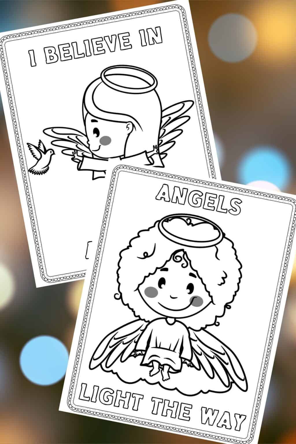 Angel Coloring Pages - Free PDF Christmas Printable - Peace Love Christmas